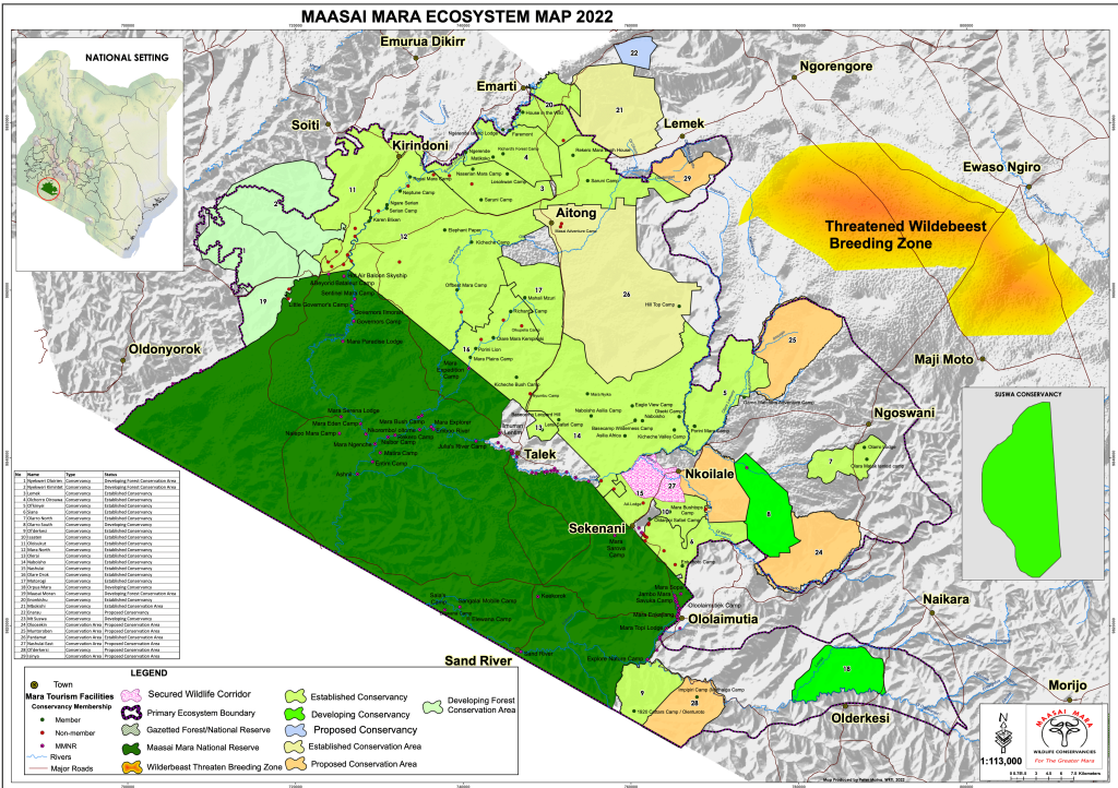 Mara Map - The Maasai Mara Wildlife Conservancies Association